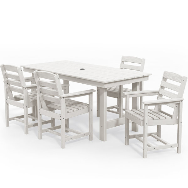 Winston Porter Reata Rectangular 6 - Person 66.9'' L Outdoor Dining Set with 6 Chairs | Wayfair